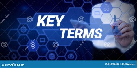 Sign Displaying Key Terms Business Concept Words That Can Help A Person In Searching