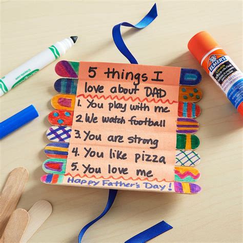 Show Off What You Love About Dad This Fathers Day With A Craft Stick Roll Up Card Fathers