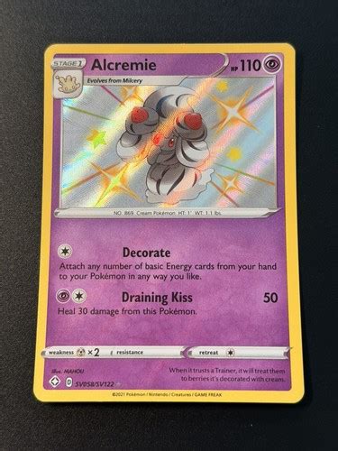 Alcremie Sv058sv122 Shining Fates Shiny Vault Holo Nm Ebay