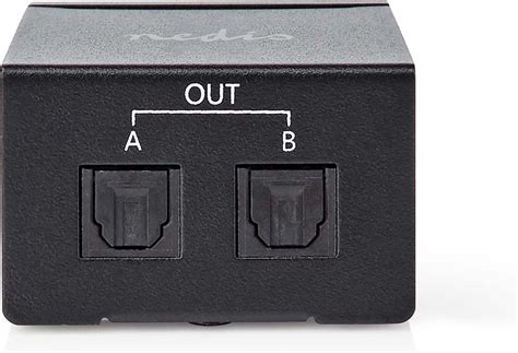 TosLink Splitter 2 Wegs Input TosLink Female Output 2x TosLink Drukknop Bol