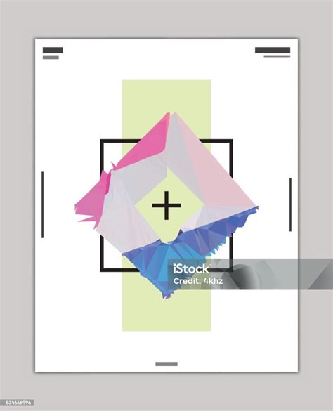 다각형 광장 추상적인 그래픽 디자인 표지 레이아웃 서식 파일 구도에 대한 스톡 벡터 아트 및 기타 이미지 구도 기하 도형
