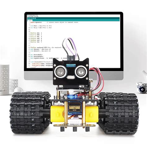 New Mini Tank Smart Robot Car Kit With Sg90 Serve For Arduino Uno R3 Diy Education Programming