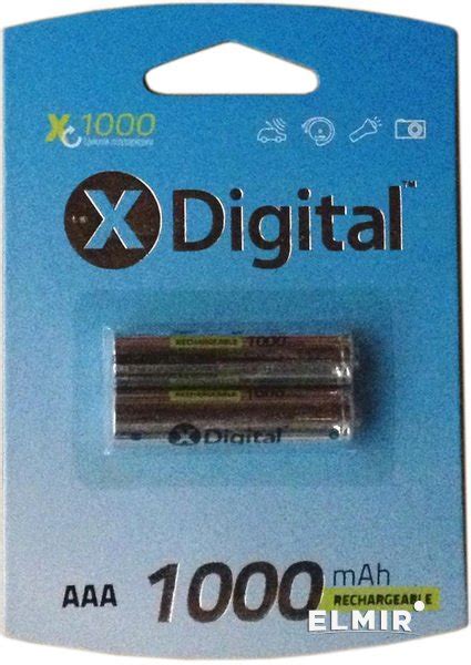 Аккумуляторы X Digital Ni Mh Aaa Hr03 1000 Mah 2 шт купить Elmir