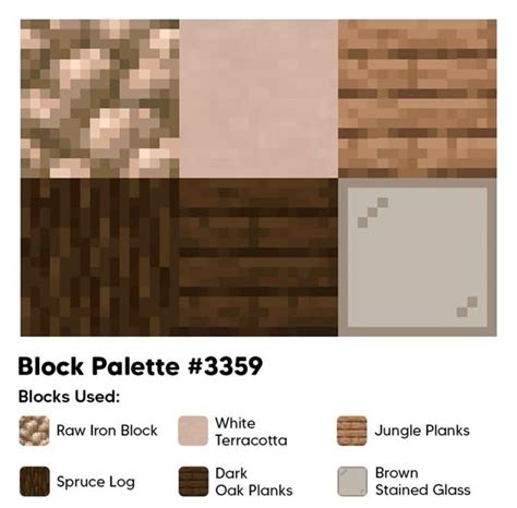 Minecraft Block Palette Minecraft Blocks Minecraft Houses Minecraft Blueprints