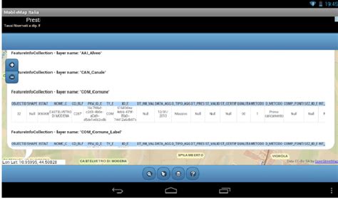 Querying Layers In Mobilemap Italy Download Scientific Diagram