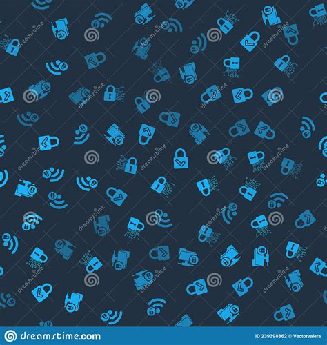 Set Ftp Folder And Lock Cyber Security Lock Check Mark And Wifi