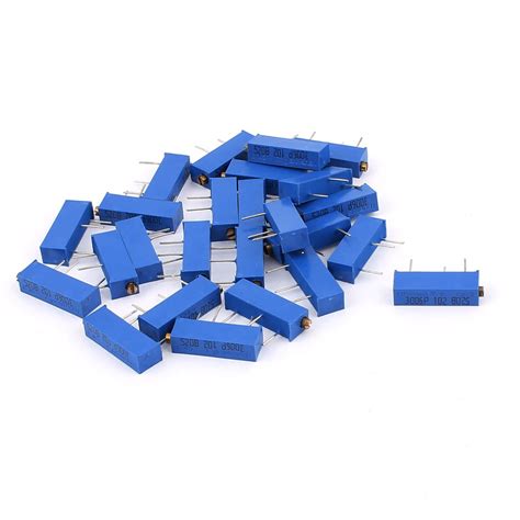 Generic 3006p 102 Precision Trimpot 1k Ohm Multiturn Variable Resistor 25 Pcs