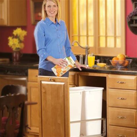 Rev A Shelf Pull Out Waste Container Storage For Kitchen Base Cabinets Trash Cans With Soft