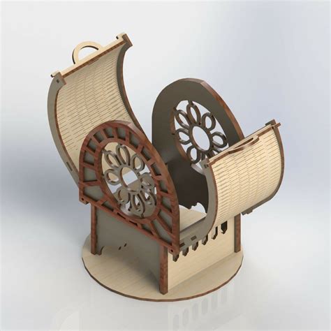 Laser Cut Tea House Design Flexible Cdr Layout Laser Cut Wood Crafts