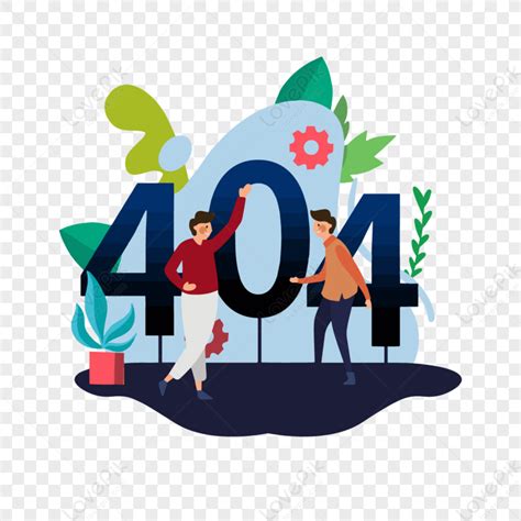 만화 손으로 그린 비즈니스 404 컴퓨터 그림 협력 사 백사 Png