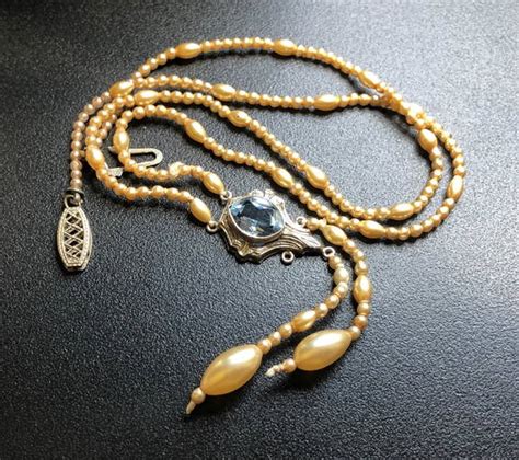 Antique 10k Gold Pendnat And Clasp Necklace Marked 10k