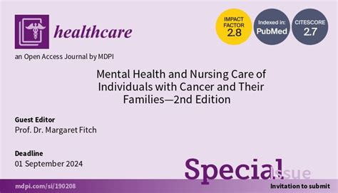 Healthcare Mdpi On Linkedin Specialissue Mental Health Nursing Care Cancer