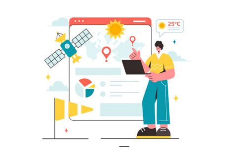 Meteorologist Presenting Weather Data Illustration Free Download