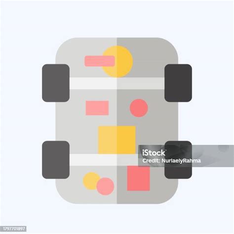 아이콘 구동계 자동차 정비 기호와 관련이 있습니다 플랫 스타일 심플한 디자인 편집 가능 간단한 일러스트레이션 검사 보기에 대한