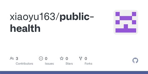 Github Xiaoyu163public Health
