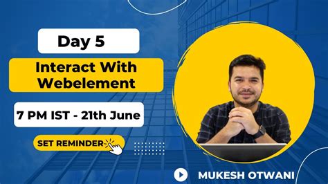 Day 5 How To Interact With Webelements In Selenium Youtube