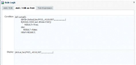 Adding A Rule Logic Statement As Free Form Text
