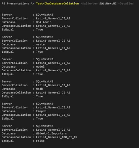 Test The Sql Server Database Collation With Powershell And Dbatools