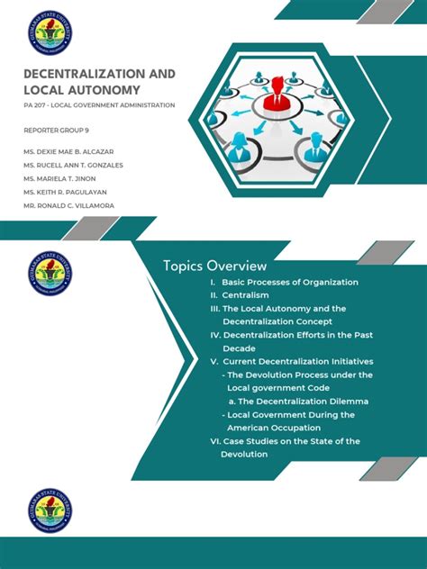 Group 9 Pa 207 Decentralization And Local Autonomy Final Revised Pdf Corazon Aquino