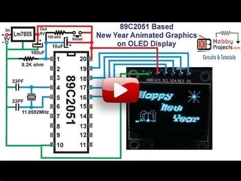 89c2051 Based New Year Animated Graphics On Oled Display