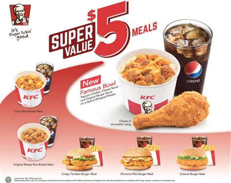 Kfc Rolls Out New 5 Super Value Meals From 1 Mar Try The New Famous