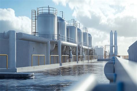 Renewable Energypowered Desalination Project Premium Ai Generated Image