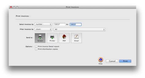Clients Profits X User Guide Printing Invoices