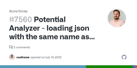 Potential Analyzer Loading Json With The Same Name As A Bicep Module May Be Problematic