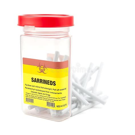 A Hospital Sharps Container With Biohazard Labeling Isolated On A