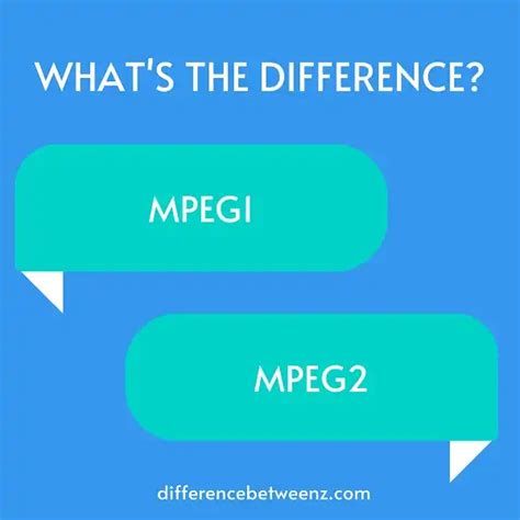 Difference Between MPEG1 And MPEG2 Difference Betweenz