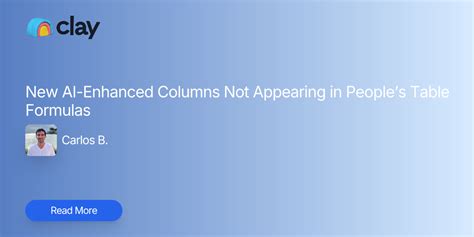 New Ai Enhanced Columns Not Appearing In Peoples Table Formulas Clay