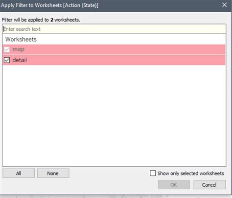 Passing Filter Values From A Worksheet In A Dashboard To Other