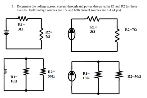 Solved 1 Determine The Voltage Across Current Through And