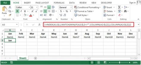 Retrieving The Column Header Of The Next Non Blank Cell In A Row In Excel 2010