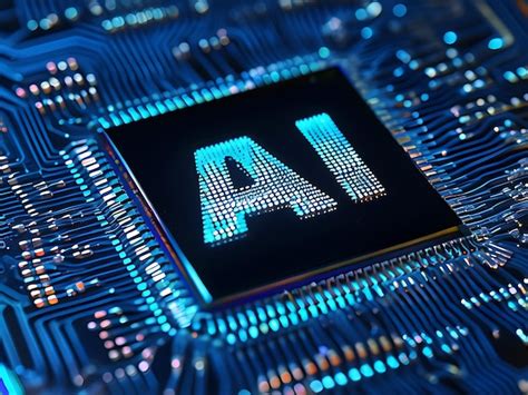 Artificial Intelligence Microchip Premium Ai Generated Image