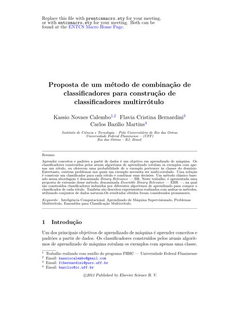 Pdf Proposing A Classifier Combination Method For Constructing Multi