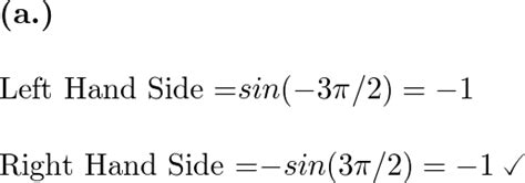 Check That Both Sides Of The Identity Are Indeed Equal For T Quizlet