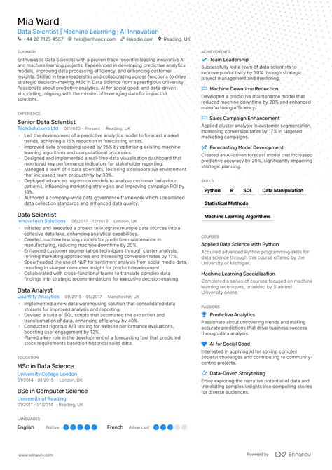 AI CV Builder For The UK Best GPT AI CV Maker Enhancv