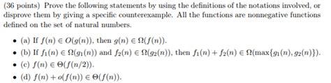 solved prove the following statements by using the definitions of