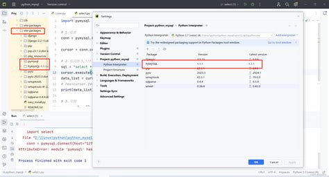 python连接数据库 module pymysql has no attribute connect module pymysql