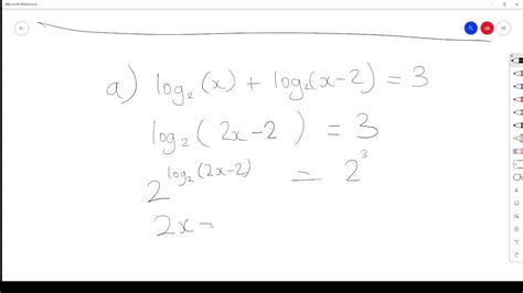 SOLVED Solve The Following Logarithm Equation And Inequality