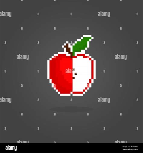 A Slice Of Apple Pixels Vector Illustration Of 8 Bit Game Assets Stock Vector Image And Art Alamy