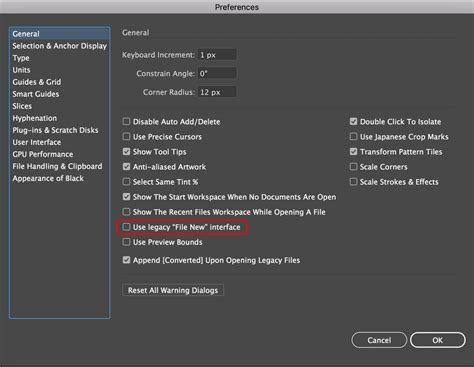 Creative Cloud Illustrator Cc New Document Window Display Error