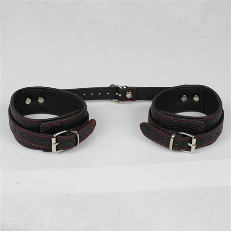 Black Faux Leather Arms Behind Back Bondage Restraint Fetish
