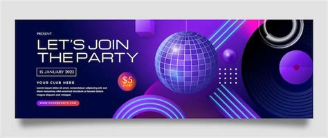 현실적인 나이트 클럽 트위터 헤더 무료 벡터