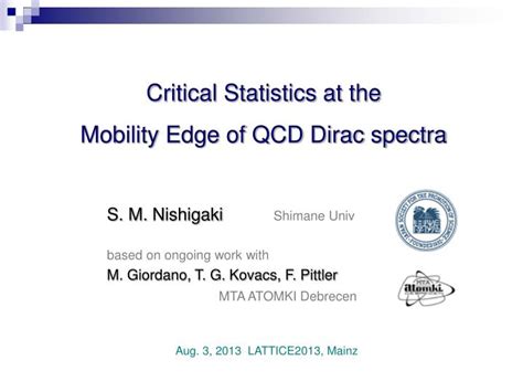 ppt critical statistics at the mobility edge of qcd dirac spectra
