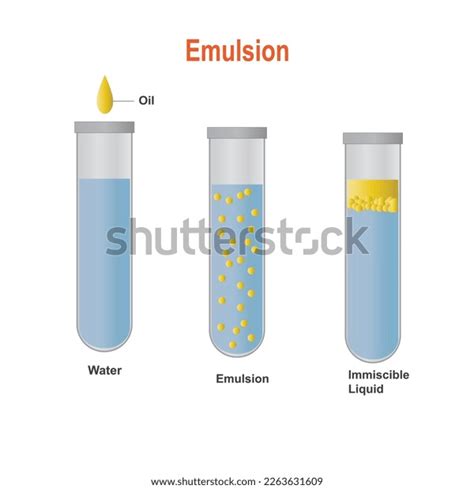 Emulsion Emulsion Mixture Two Liquids That Stock Vector Royalty Free