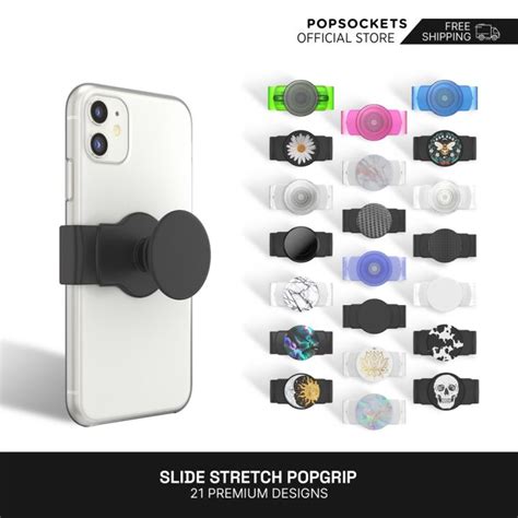 Popsockets Slide Stretch Popgrip The Premium Phone Grip Popgrip Pop Socket Pop Sockets