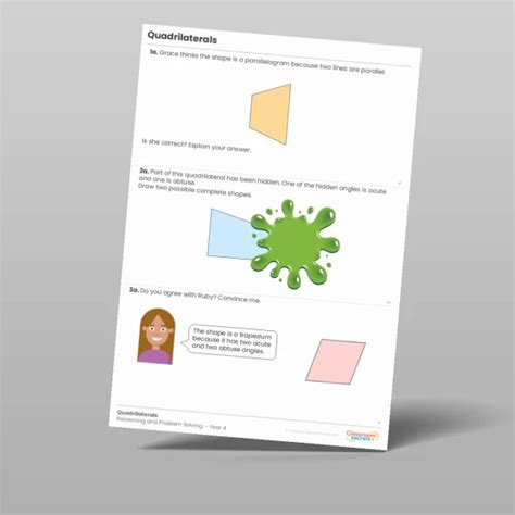 Year 4 Quadrilaterals Reasoning And Problem Solving 2 Resource Classroom Secrets