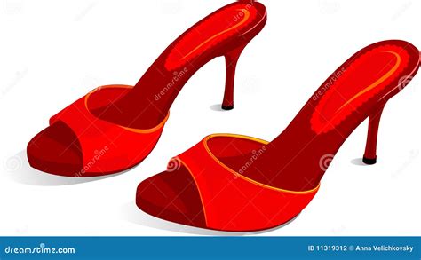 Red Stiletto Shoes Stock Vector Illustration Of High 11319312